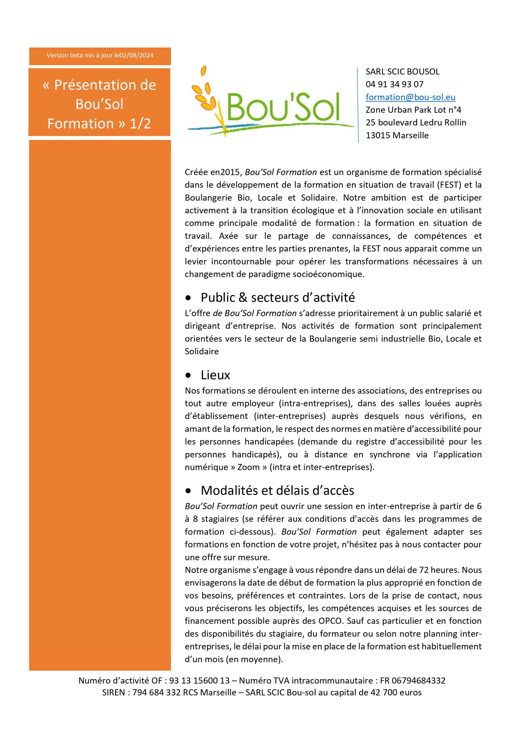 NOTRE ORGANISME DE FORMATION – BOUSOL – Le réseau des Boulangeries ...